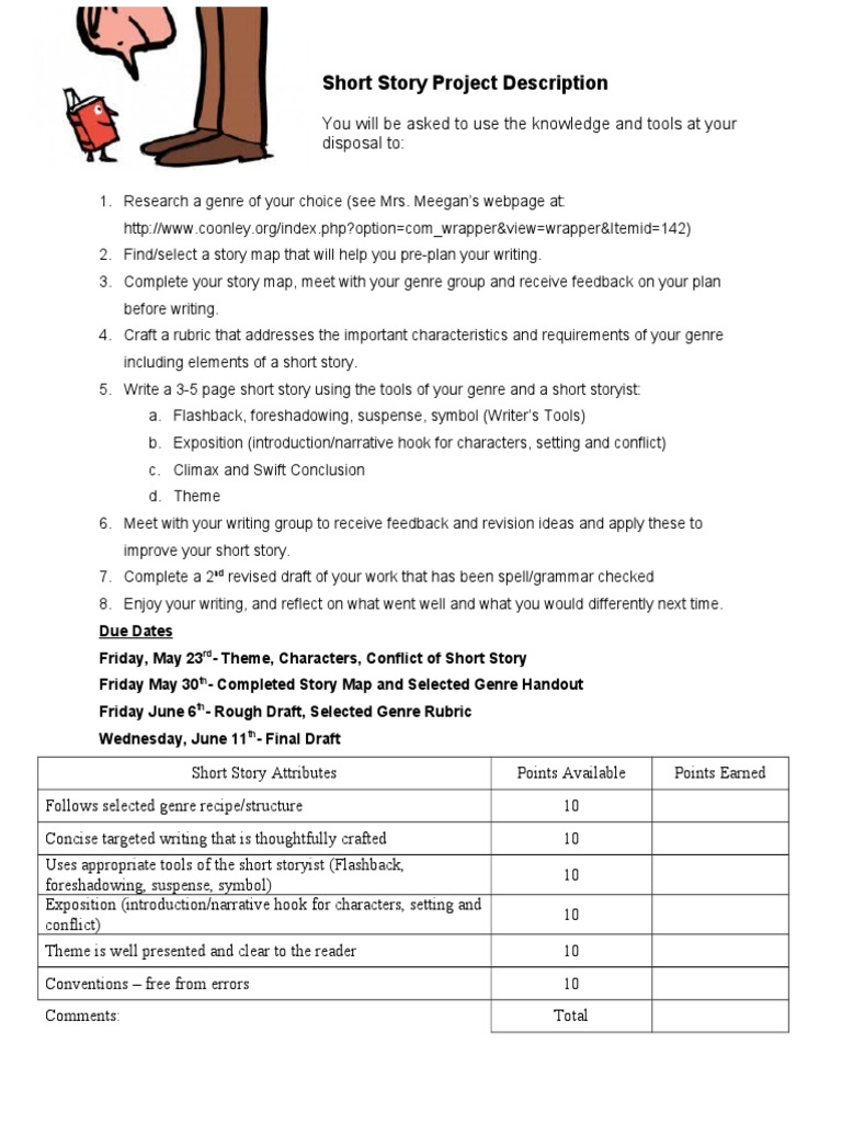 Short Story Project Guidelines | PDF