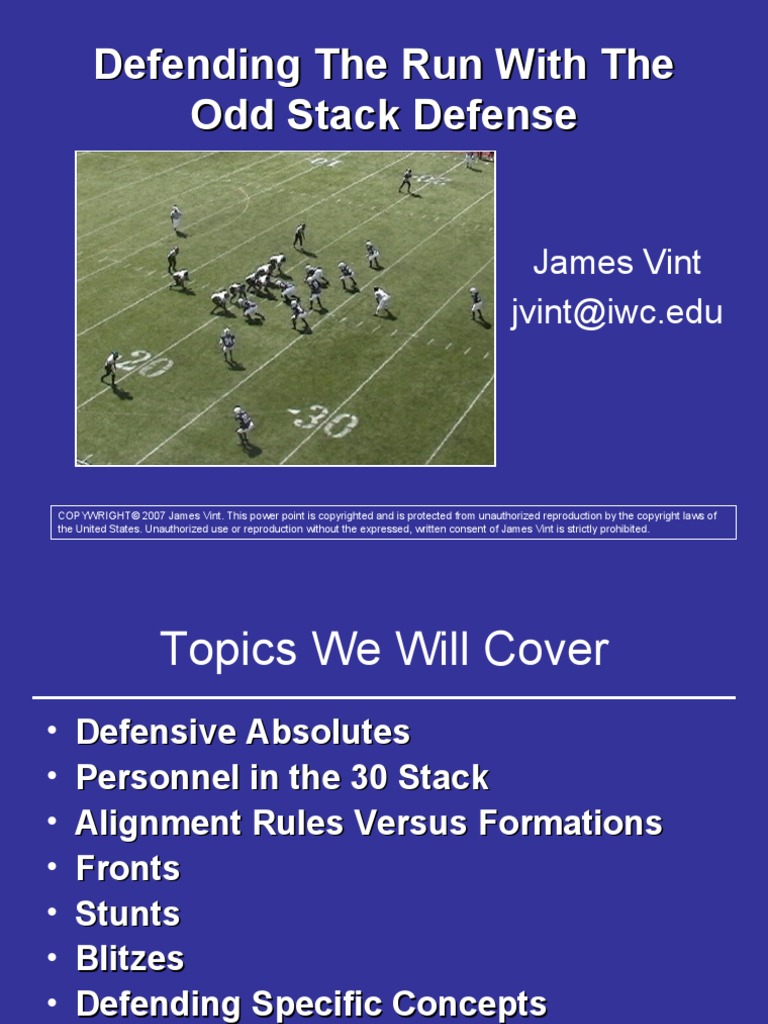 Defending The Run With The Odd Stack Defense | PDF