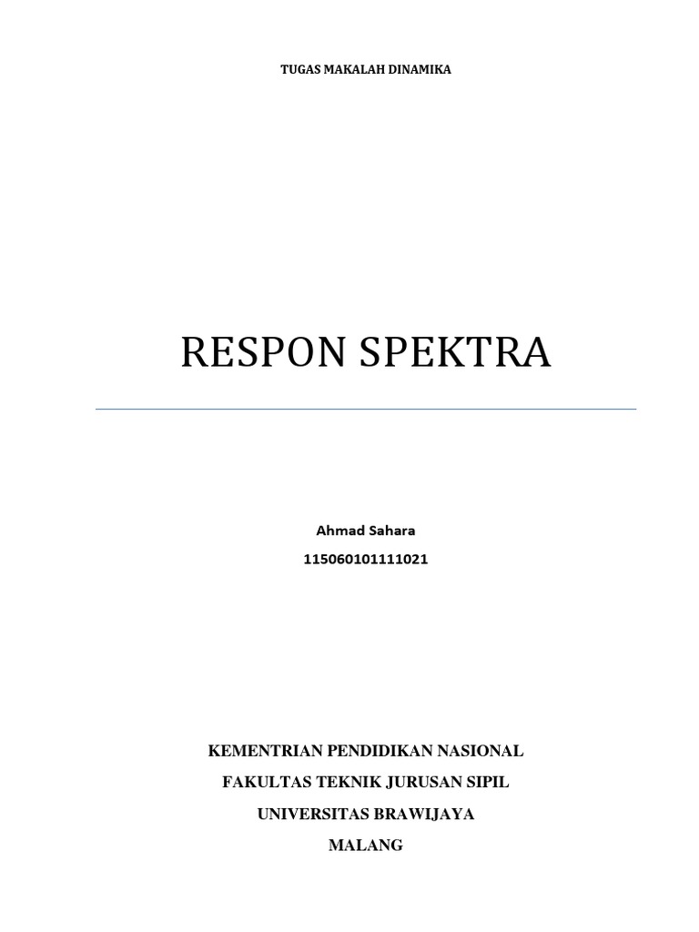 Respon Spektra | PDF