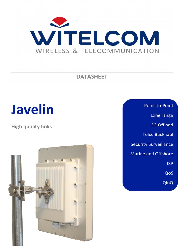 Javelin Datasheet | PDF | Telecommunications | Computer Networking