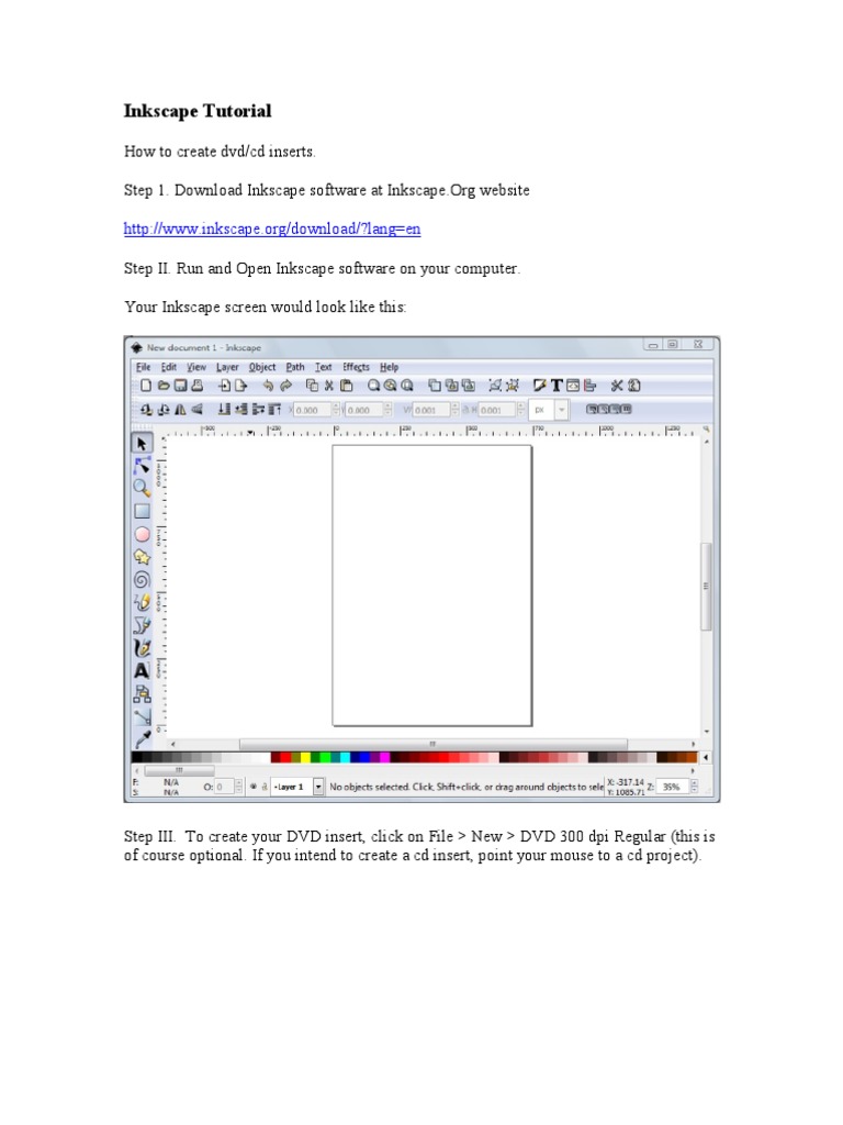 Inkscape Tutorial | PDF | Screenshot | Software