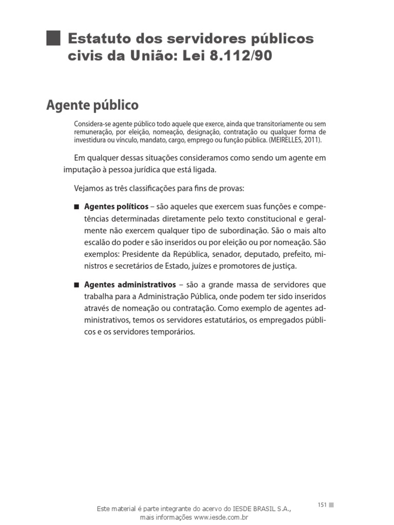Estatuto Dos Servidores Públicos | PDF | Justiça | Crime e Violência