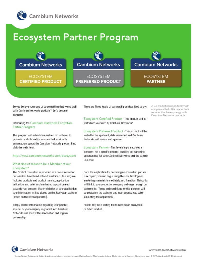 Ecosystem Sheet v4 | PDF | Technology & Engineering