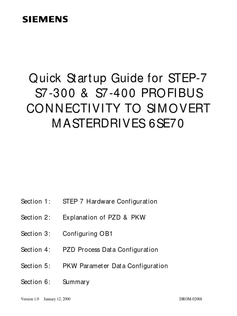 (D0301) Profibus Quick Startup Guide V1.0 | PDF | Array Data Structure | Programmable Logic ...