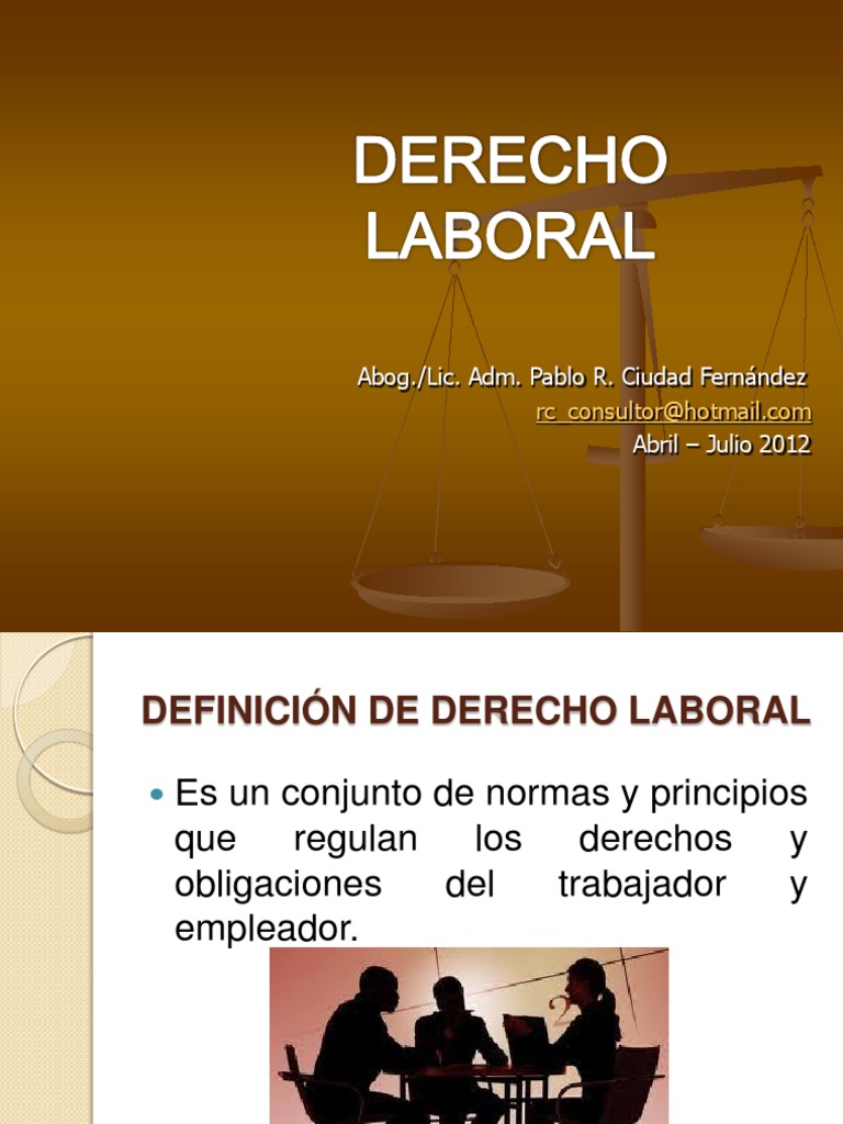 Diapositivas Derecho Individual Del Trabajo | PDF | Derecho laboral | Jubilación