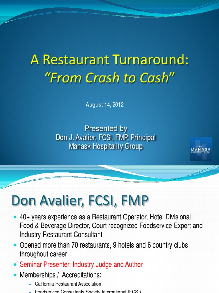 A Restaurant Turnaround | PDF | Restaurants | Tableware