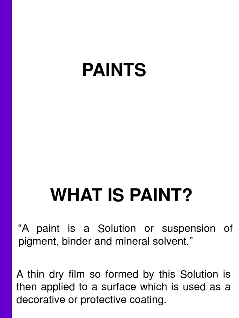Types of Paint | PDF | Paint | Chemical Processes