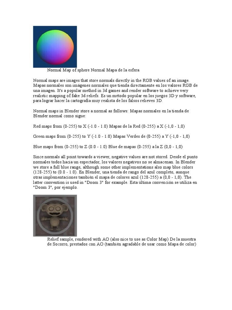 Normal Map of Sphere Normal Mapa de La Esfera | PDF | Mapeado de ...