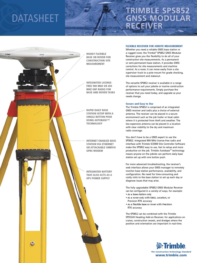 Trimble SPS 852 GNSS Modular Receiver | PDF | Radio | Electronics