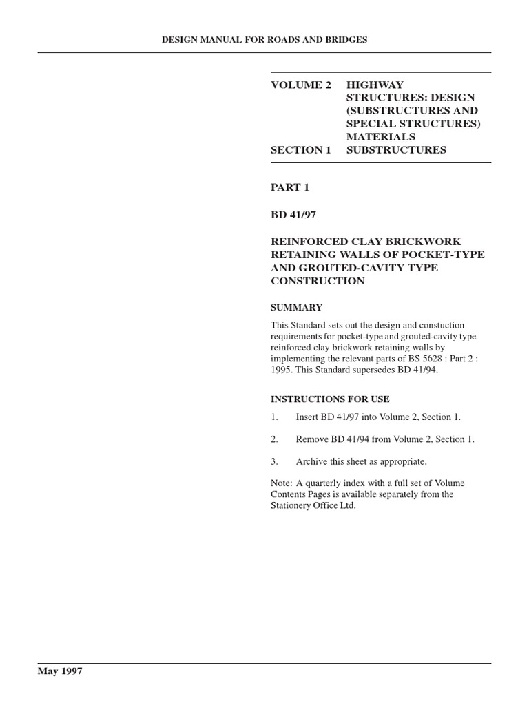 Highway Structures: Design (Substructures and Special Structures ...