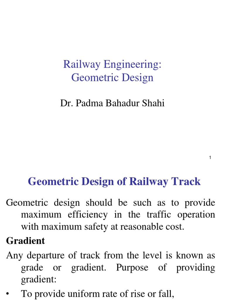 Geometric Design | PDF | Track (Rail Transport) | Civil Engineering