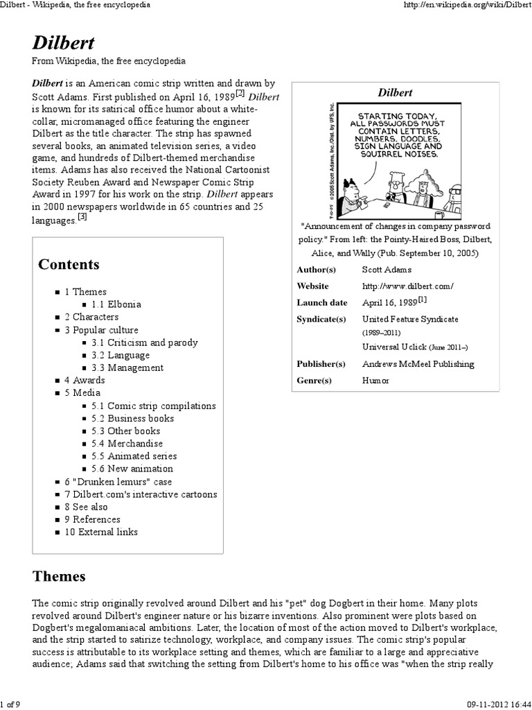 Dilbert | PDF | Cartoon | Leisure