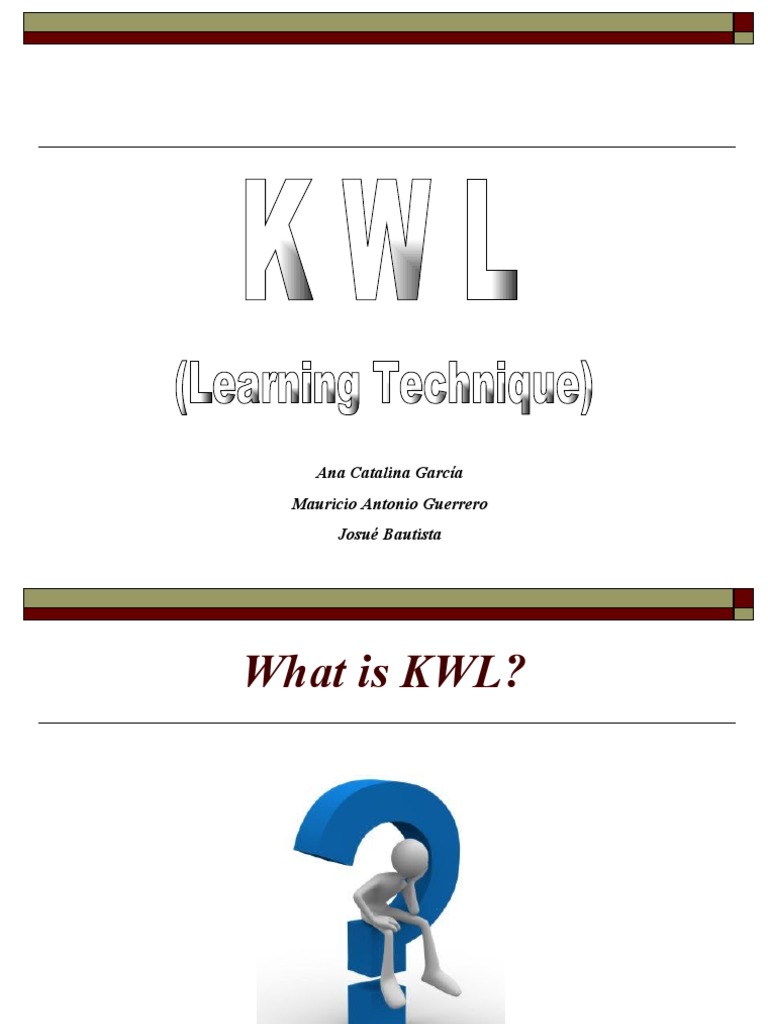 KWL Chart | PDF | Psychological Concepts | Cognitive Science