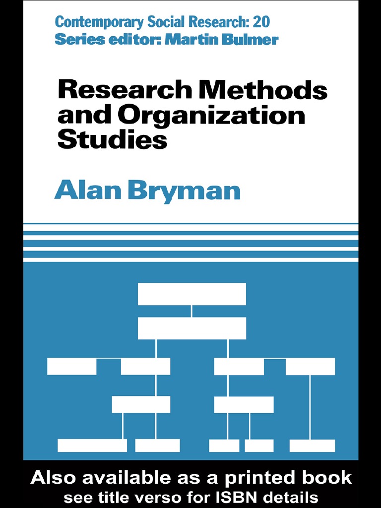 (Alan Bryman) Research Methods and Organization ST | PDF | Social Science