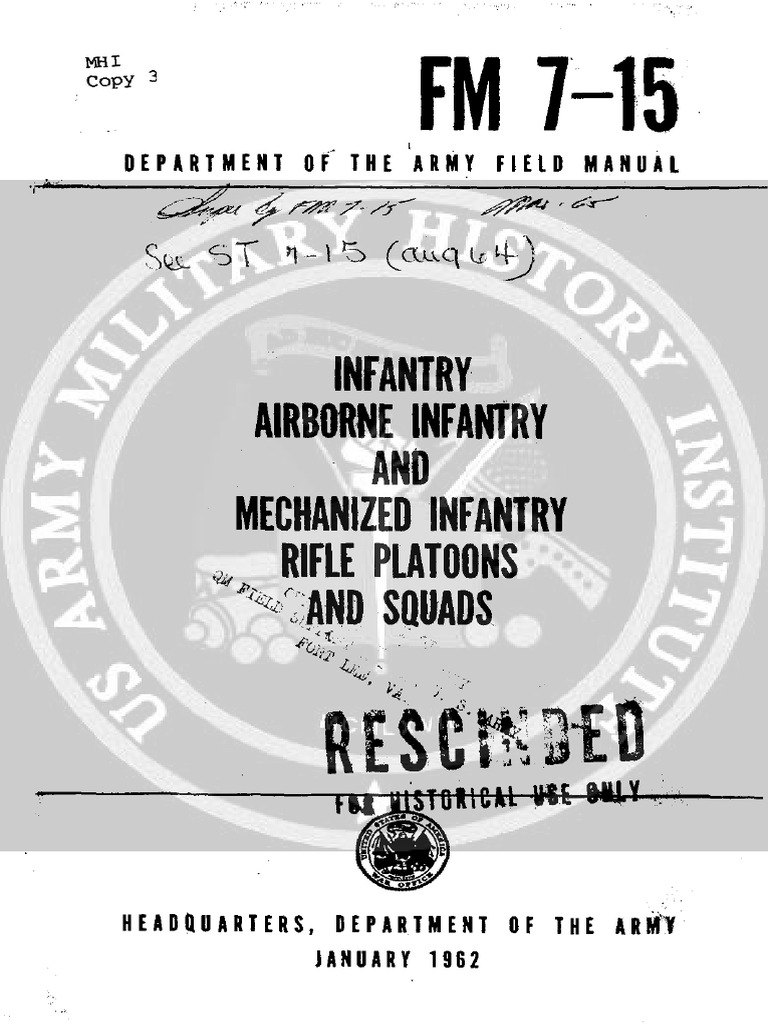 FM7 15 1962 | PDF | Platoon | Company (Military Unit)