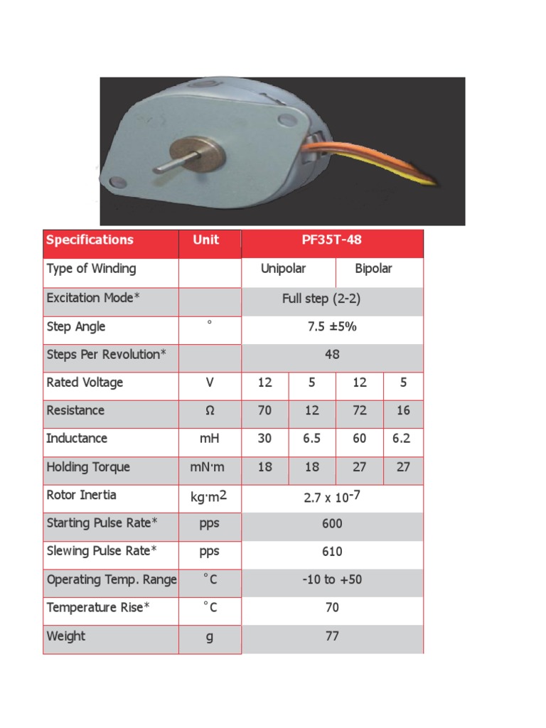 Motor Winding Specifications Overview | PDF | Science & Mathematics ...