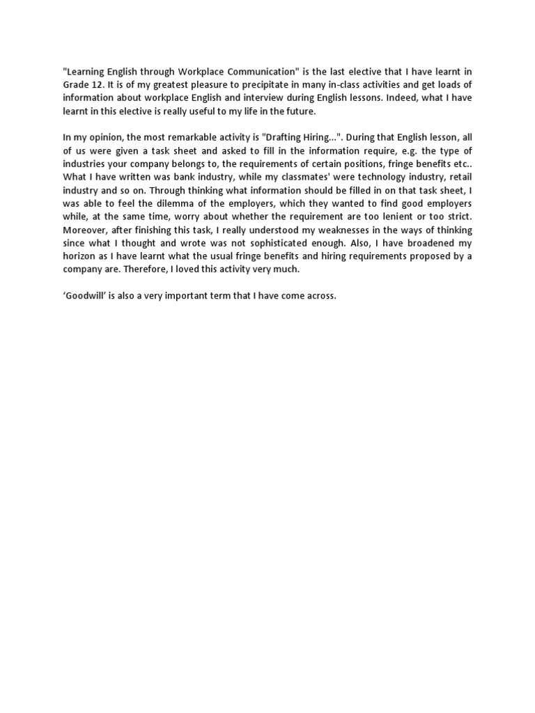 English SBA (Reflection) | PDF