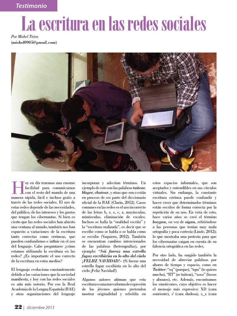 Lectura en Redes Sociales | PDF | Servicio de redes sociales | Escritura