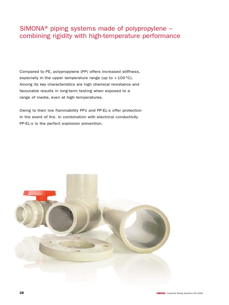 Polypropylene Piping Systems SIMONA-english PDF | PDF | Pipe (Fluid ...
