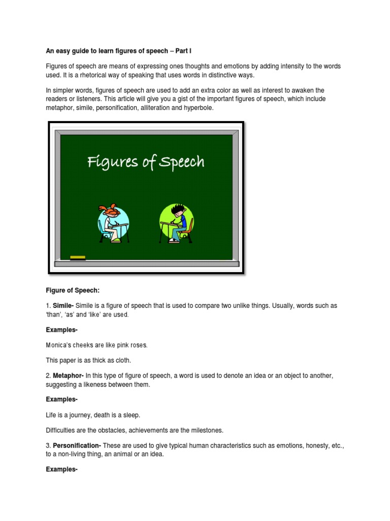 An Easy Guide To Learn Figures of Speech 3 Mar | Download Free PDF ...