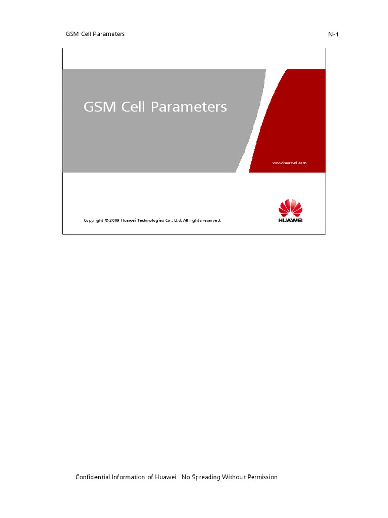 2 GSM Cell Parameters | PDF | Gsm | Telecommunications Standards