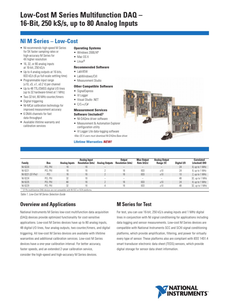 PCI6221 | PDF | Device Driver | Data Acquisition