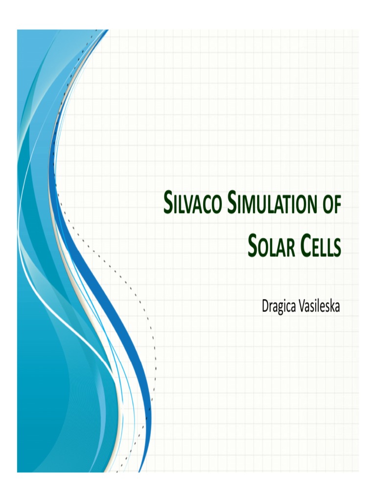Silvaco Simulation Solar Cells | Optics | Light Emitting Diode