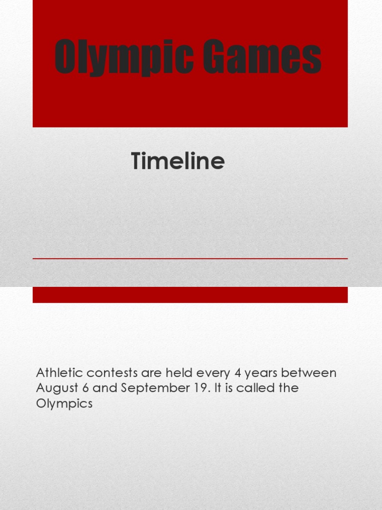 Olympics Timeline | PDF