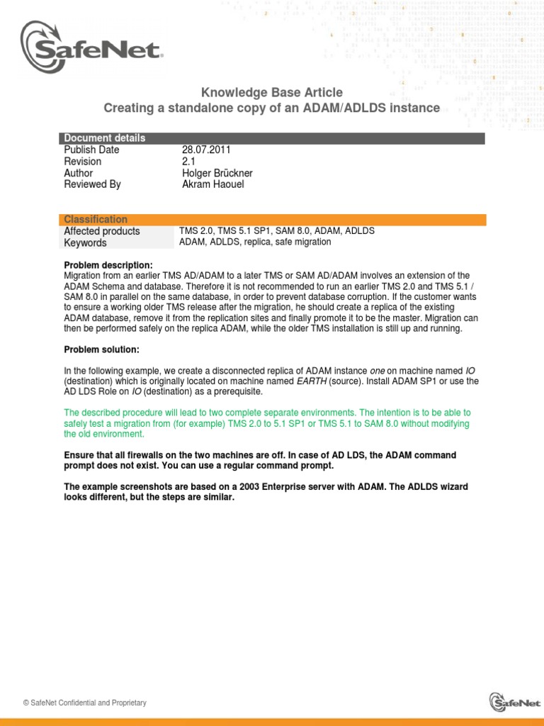 ADAM-ADLDS Standalone Replica v2.1 | PDF | Replication (Computing ...