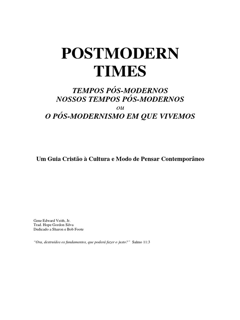 Tempos Pós Modernos | PDF | Mitologia grega | Deus