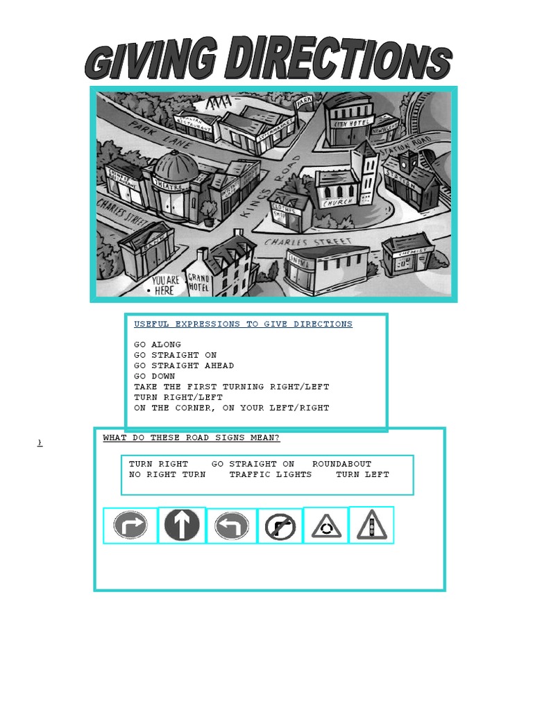 Directions Practice Worksheet | PDF | Travel | Classics