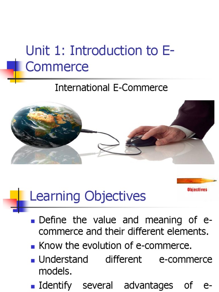 Unit 1 Introduction To ECommerce | PDF | E Commerce | Applications Of Cryptography