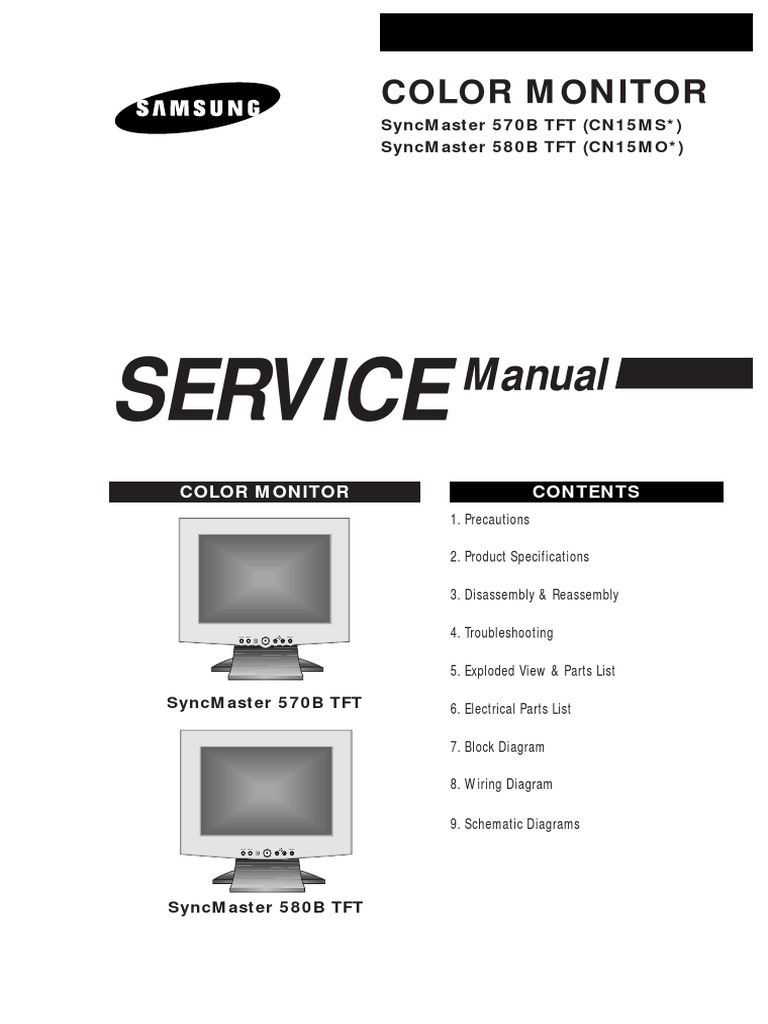 Samsung Syncmaster 570B TFT | PDF | Electrostatic Discharge ...