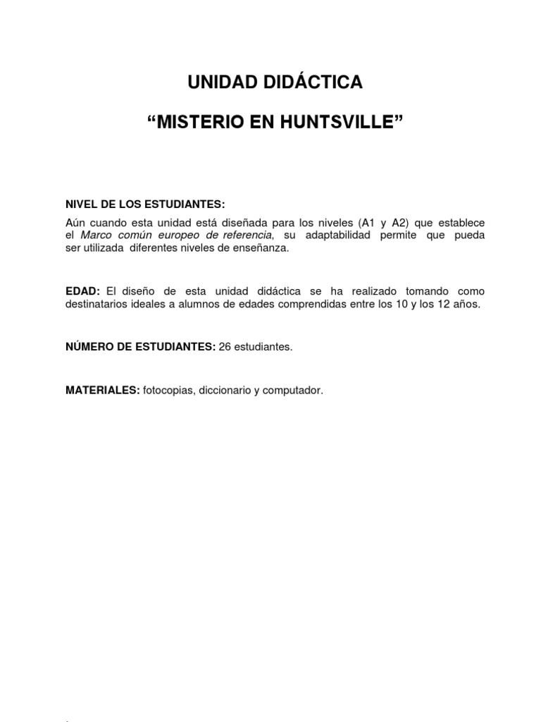 Unidad Didáctica Ele | PDF | Aprendizaje | Maestros