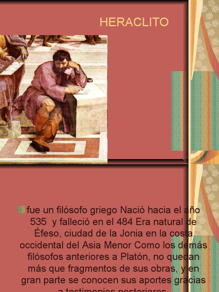 Heraclito Pdf Teorías Filosóficas Epistemología
