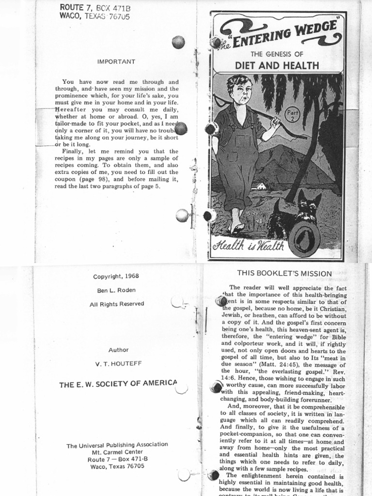 The Entering Wedge Part 2 - by Victor Houteff | PDF | Cain And Abel ...