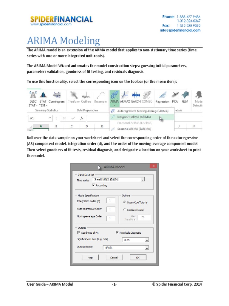 ARIMA Modeling & Forecast in Excel | PDF | Autoregressive Integrated ...