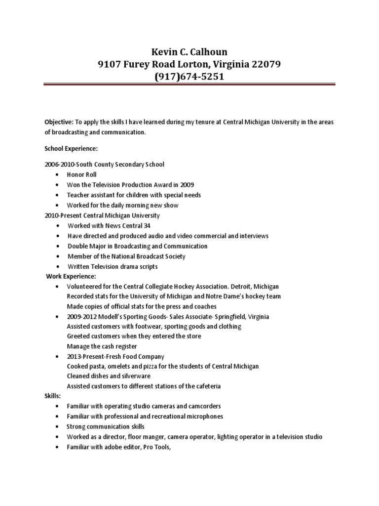 Job Fair Resume | PDF