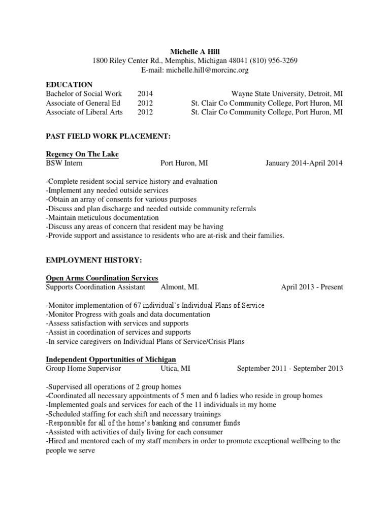 Wsu Resume | PDF | Group Home | Academia