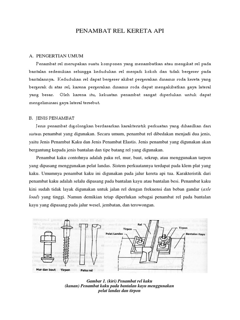 Penambat Rel Kereta API | PDF