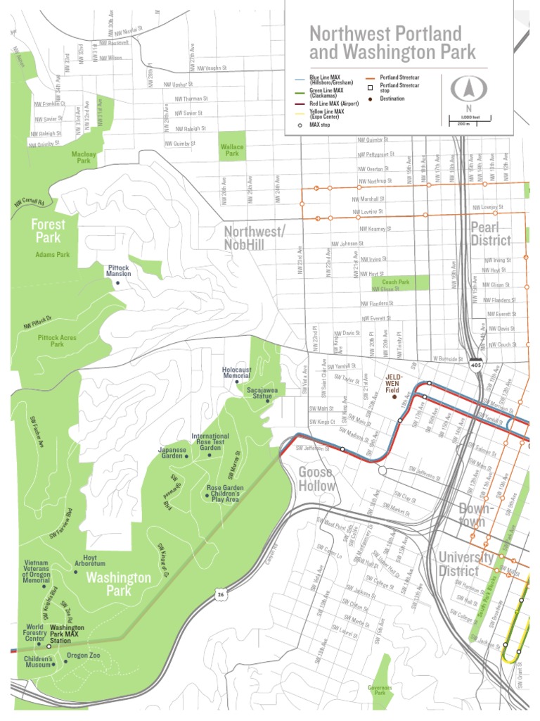 NW Portland Map | PDF | Passenger Rail Transport | Infrastructure