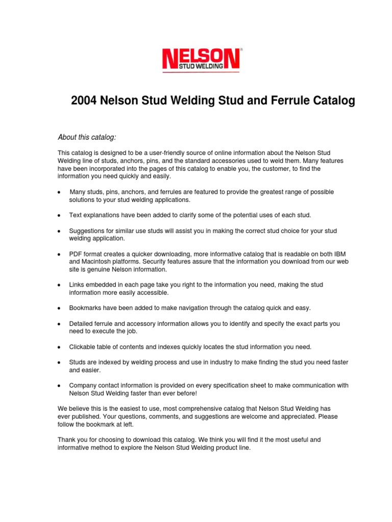 Nelson Stud Welding 2009 | PDF | Strength Of Materials | Yield ...