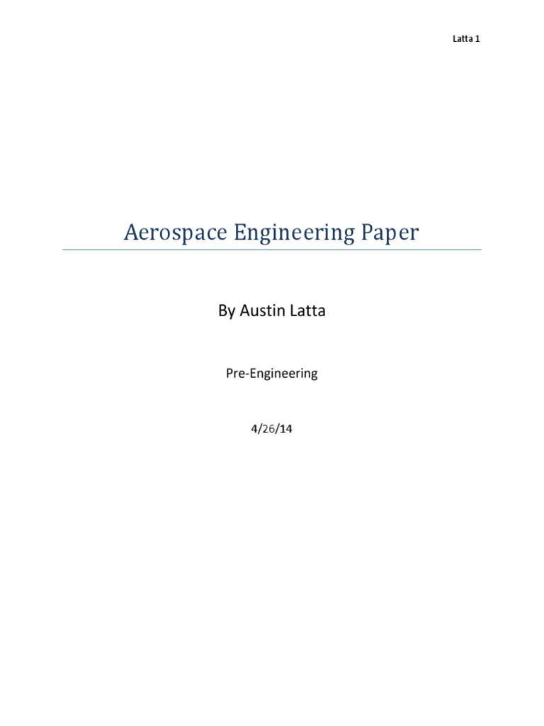 Aspiring Aerospace Engineers Guide | PDF | Aerospace Engineering ...