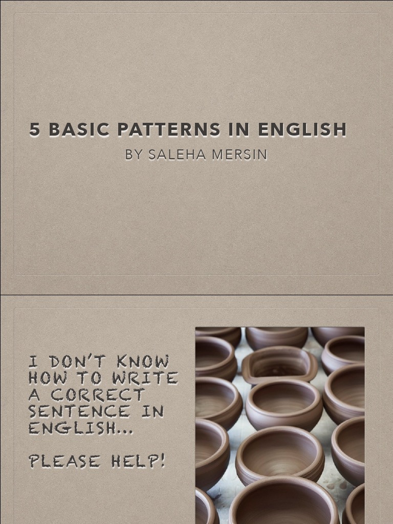 5 Essential English Sentence Patterns | PDF