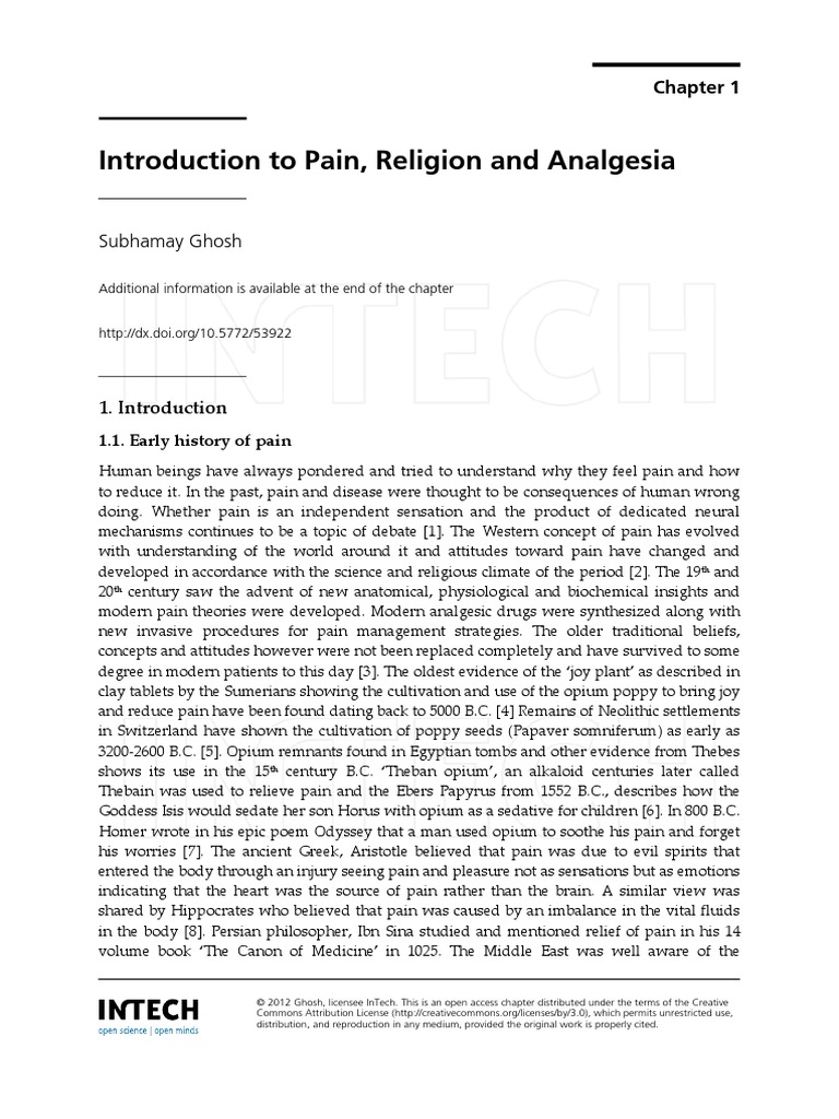 Introduction To Pain Religion | PDF | Analgesic | Opioid