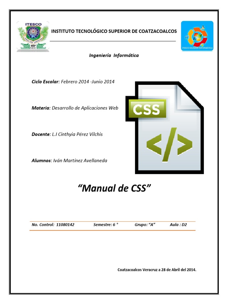 Manual de CSS para Desarrollo Web | PDF | Hojas de estilo en cascada | HTML