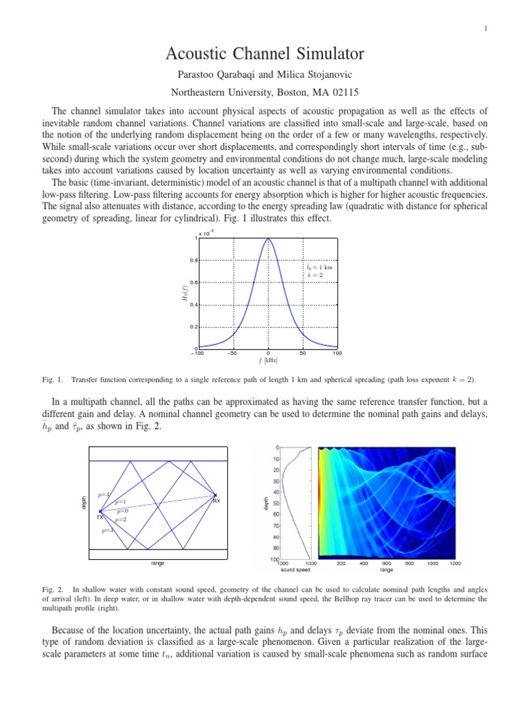 Acoustic Channel Simulator Info | PDF | Telecommunications Engineering ...