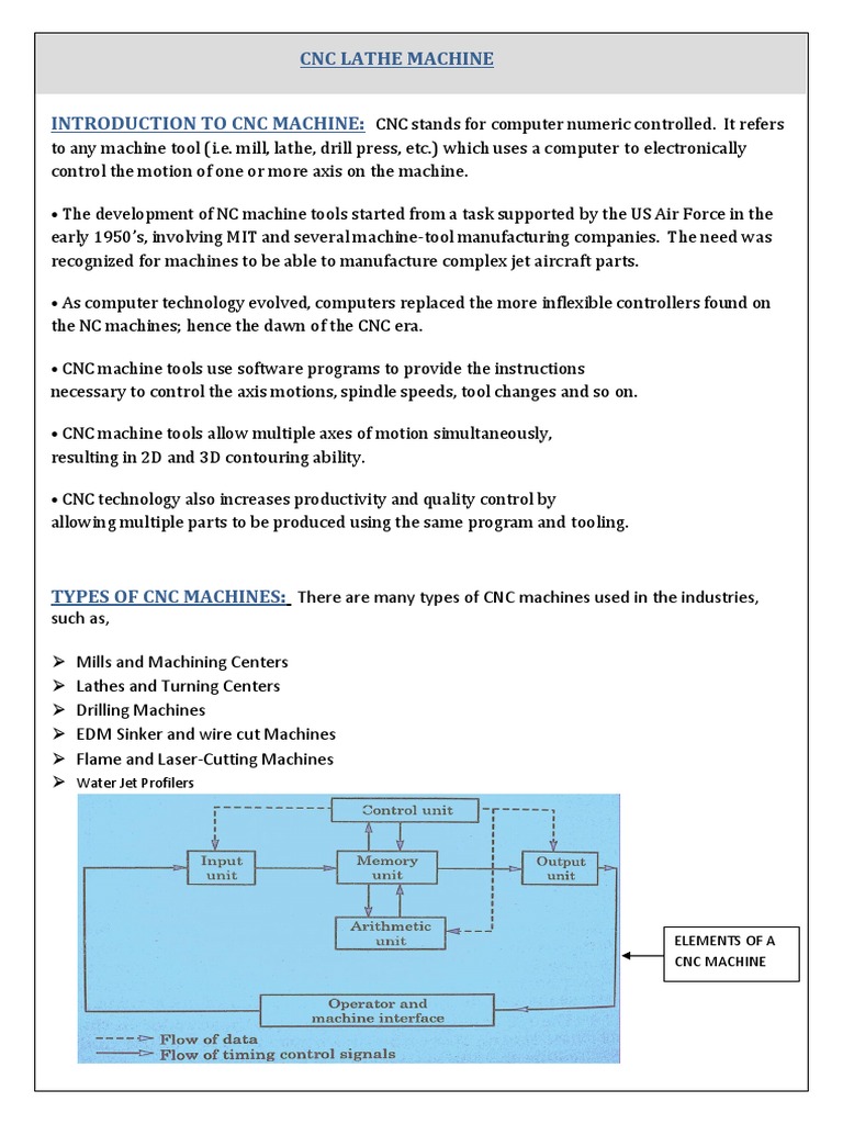 CNC Lathe Machine Project | PDF | Numerical Control | Control Theory