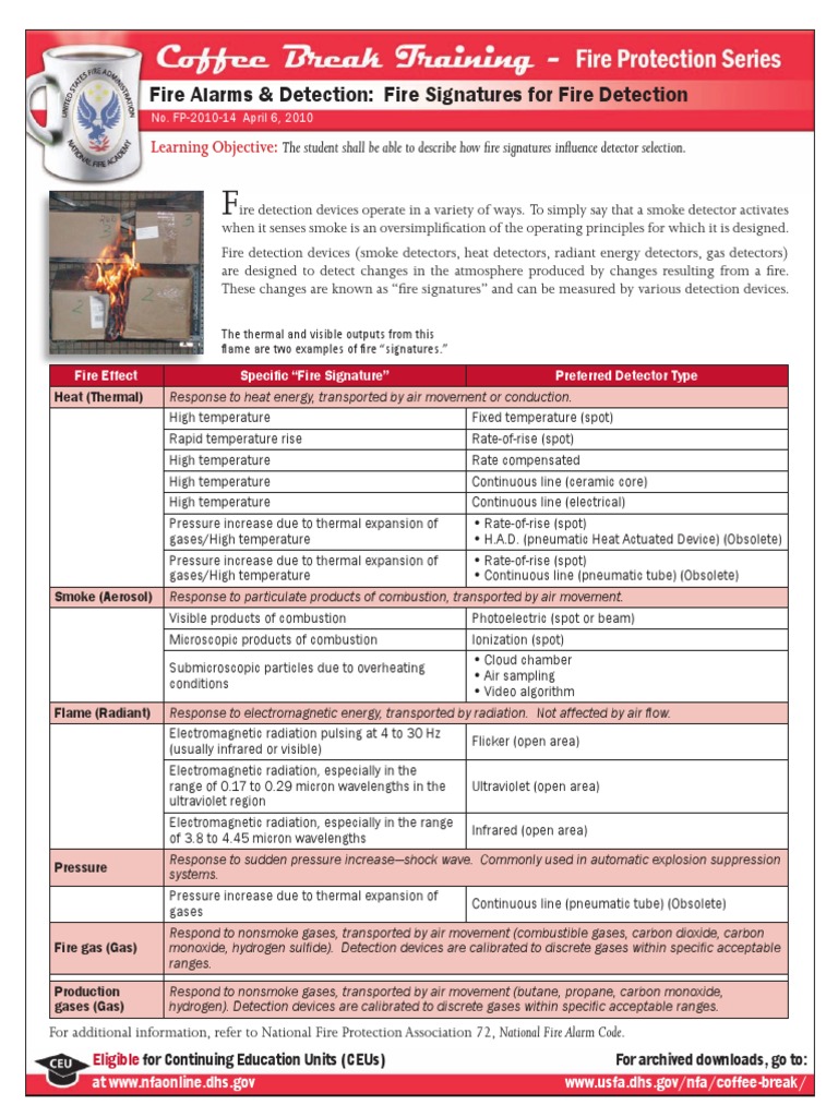Fire Alarm Fire Signatures | PDF | Smoke | Temperature
