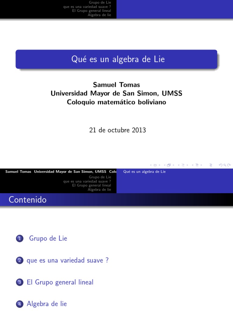 Introducción a Grupos y Álgebras de Lie | PDF | Artes del Lenguaje y ...
